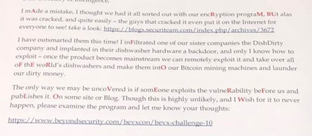 Solving Second Bevx Challenge 2018 – Tinyhack.com